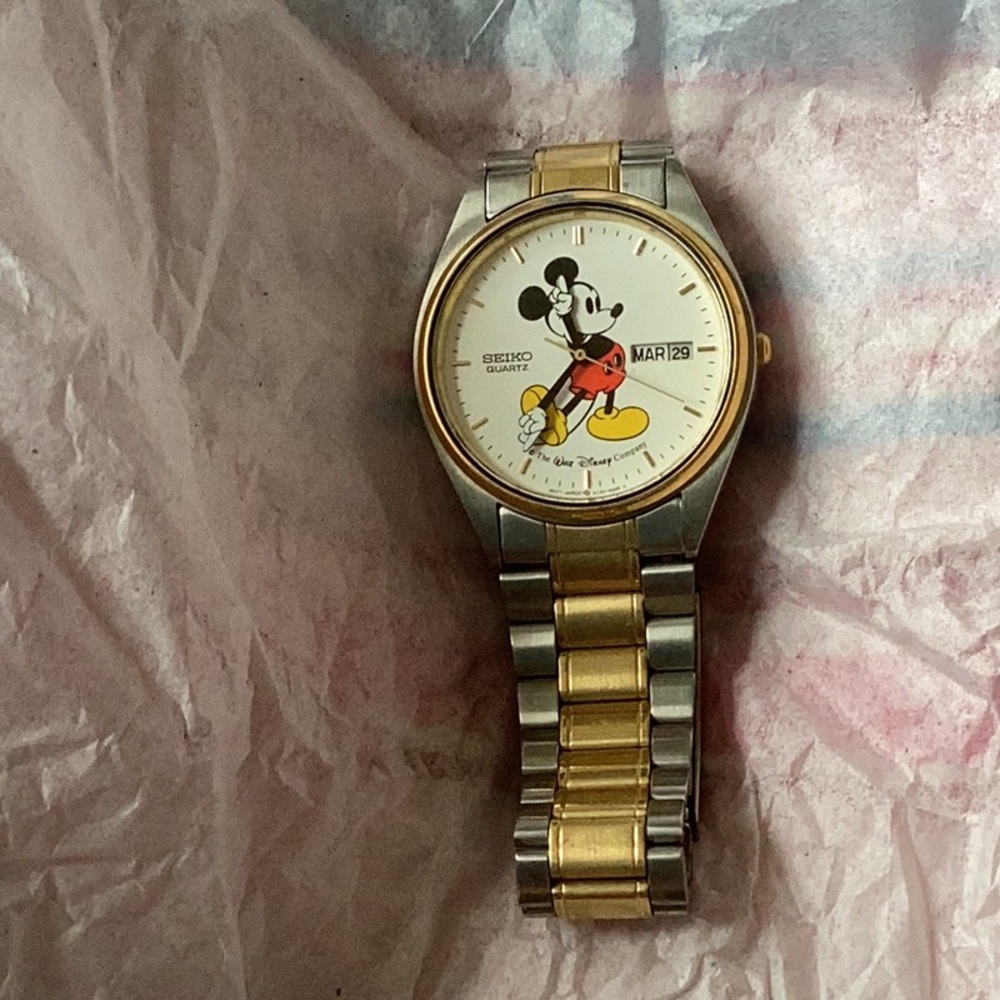 Vintage Seiko Two-Tone Mickey Mouse Watch - Gem